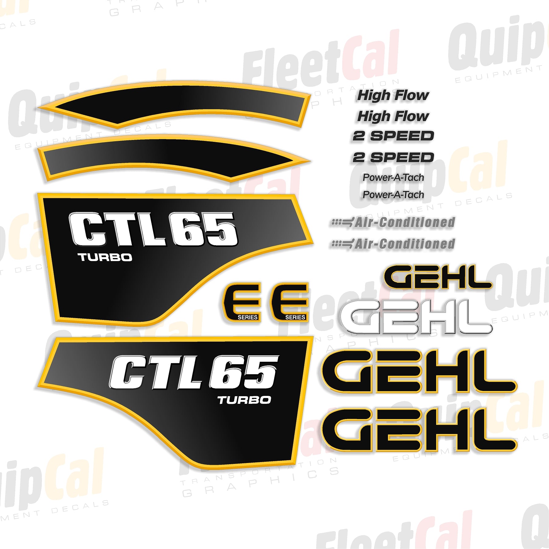 Gehl CTL 65 Turbo Compact Track Loader Marking Decal Set – Truck and Equipment Decals