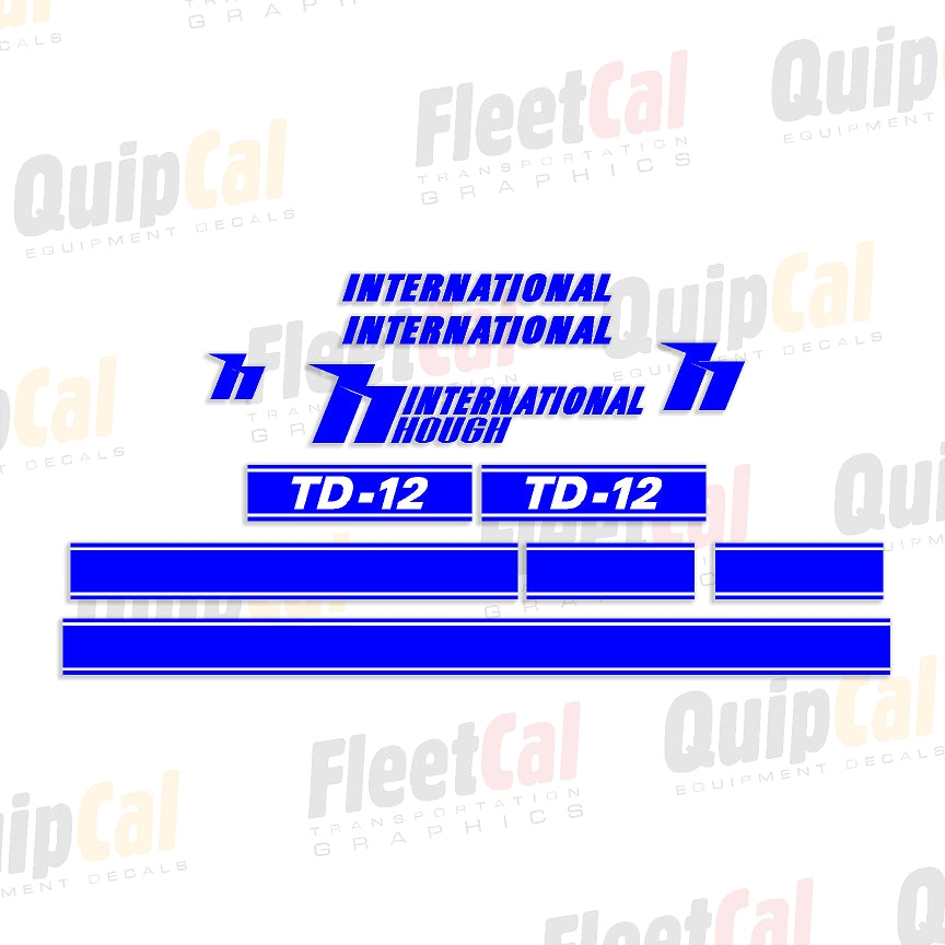 International Hough TD-12 Dozer Marking Decal Set – Truck and Equipment Decals