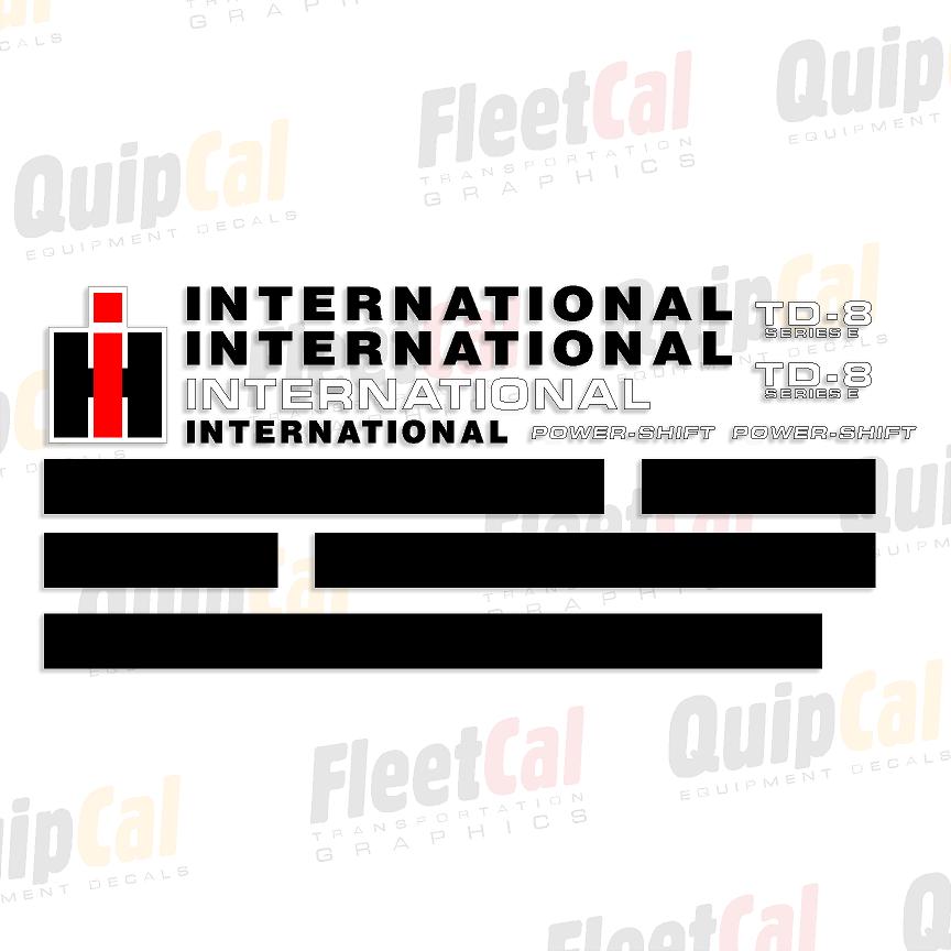 International TD-8 Series E Marking Decal Set – Truck and Equipment Decals