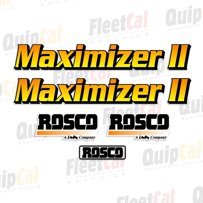 Rosco Maximizer II Distributor Tank Marking Decal Set – Truck and Equipment Decals
