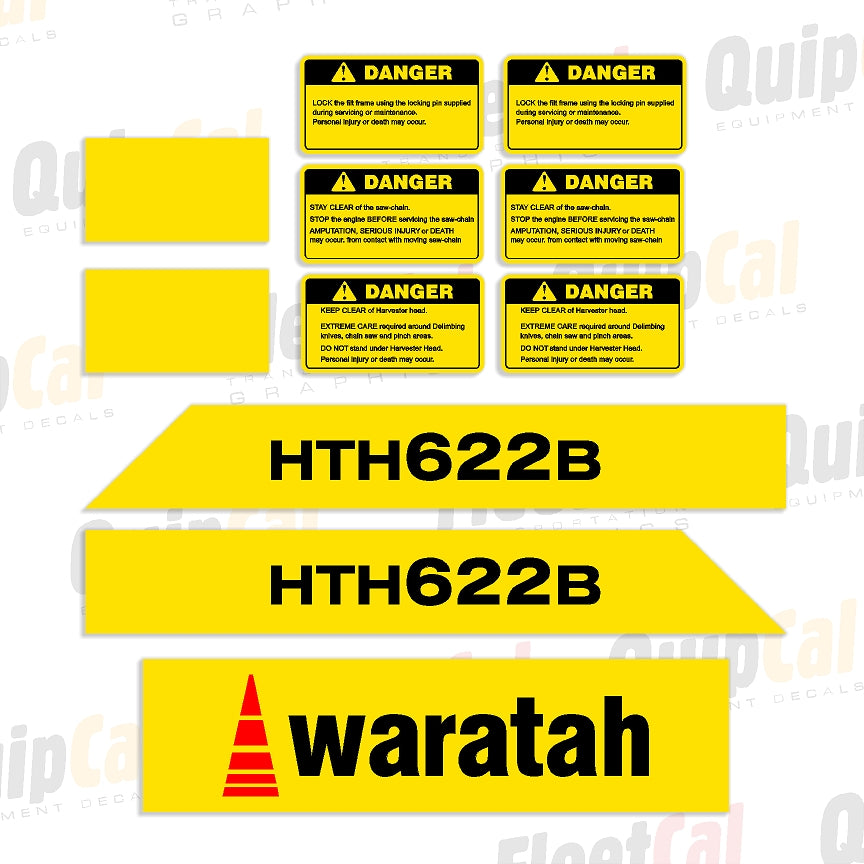 Waratah HTH622B Harvester - Processor Head Marking Decal Set – Truck and Equipment Decals