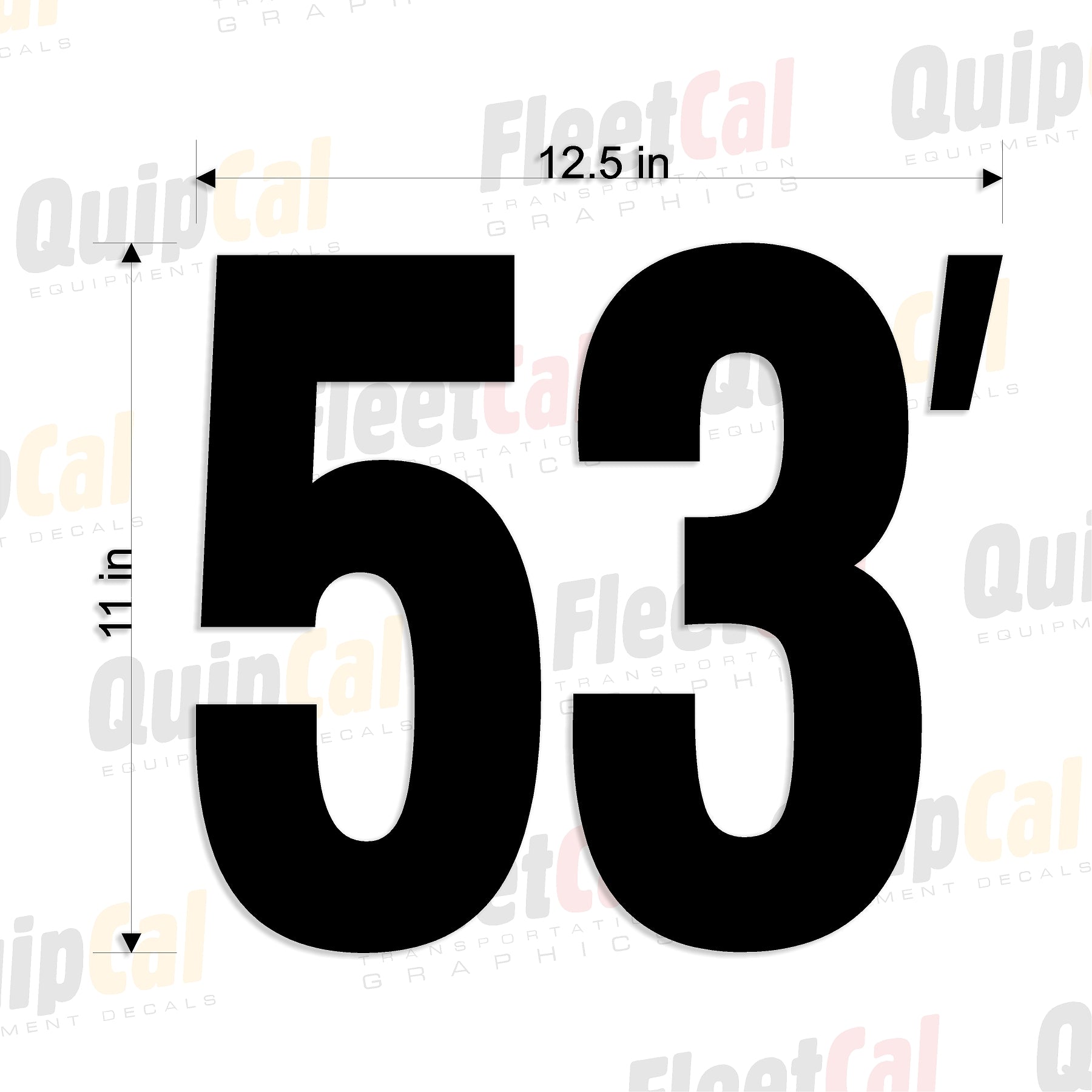 53 Foot Trailer Decals (11 in. - 1 PAIR) – Truck and Equipment Decals