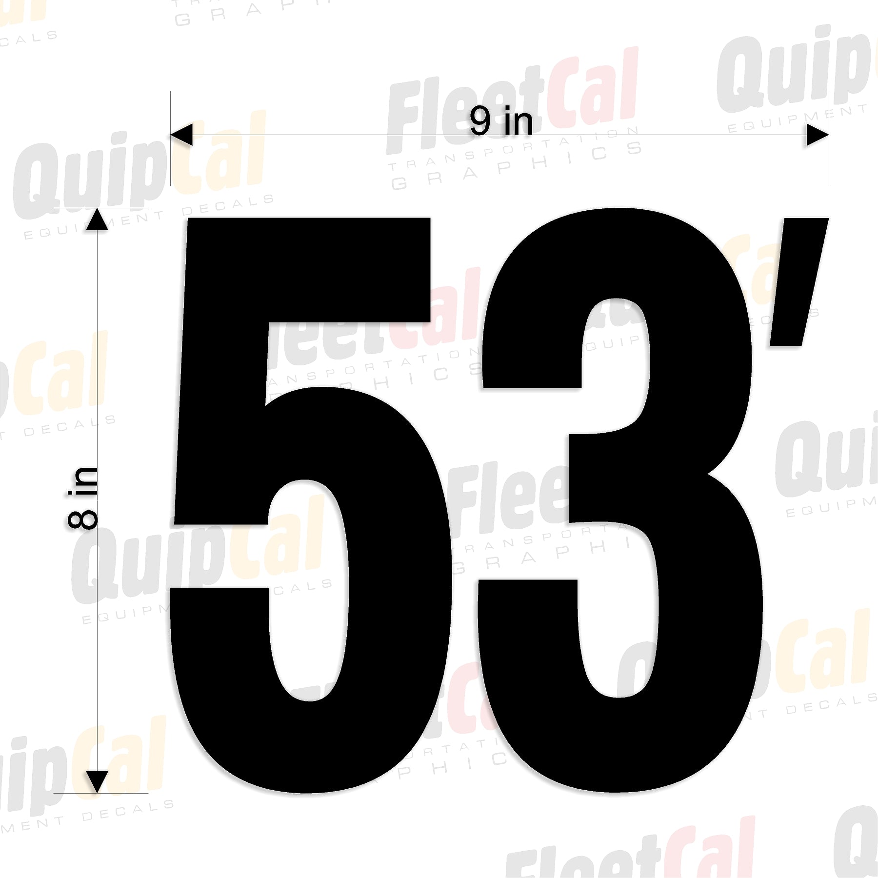 53 Foot Trailer Decals (8 in. - 1 PAIR) – Truck and Equipment Decals