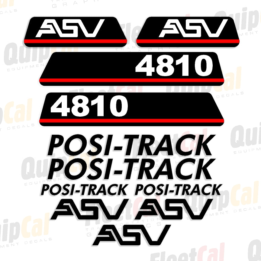 ASV Posi-Track 4810 Compact Track Loader Marking Decal Set – Truck and ...