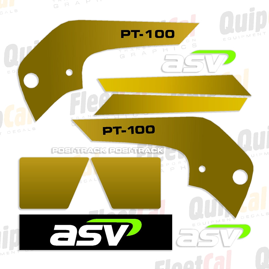 ASV Posi-Track PT-100 Compact Track Loader Marking Decal Set – Truck ...