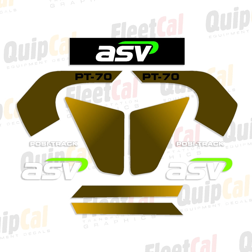 ASV Posi-Track PT-70 Compact Track Loader Marking Decal Set – Truck and ...