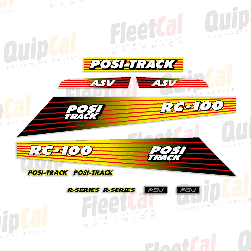 ASV Posi-Track RC-100 Compact Track Loader Marking Decal Set – Truck ...