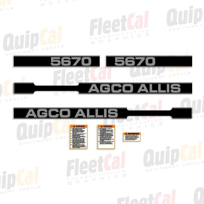 Agco Allis 5670 Tractor Marking Decal Set – Truck and Equipment Decals
