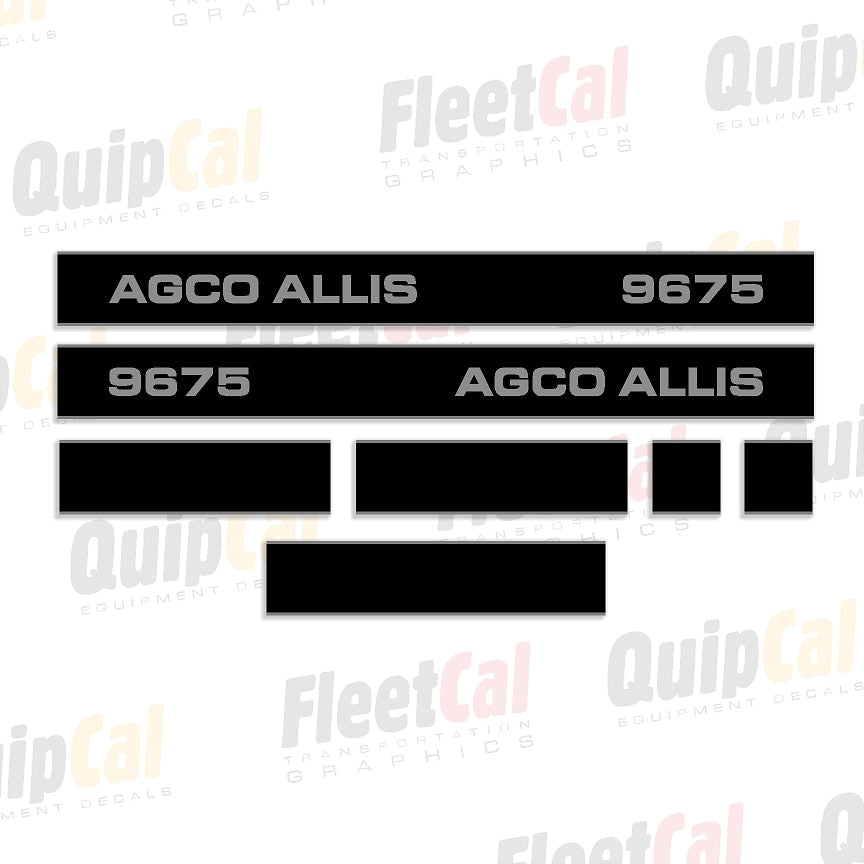 Agco Allis 9675 Tractor Hood Marking Decal Set – Truck and Equipment Decals