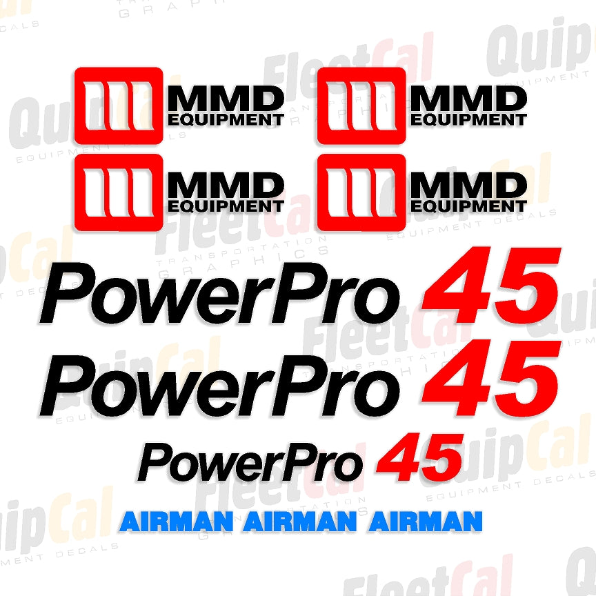 Airman SDG45S Power Pro Generator Marking Decal Set – Truck and ...