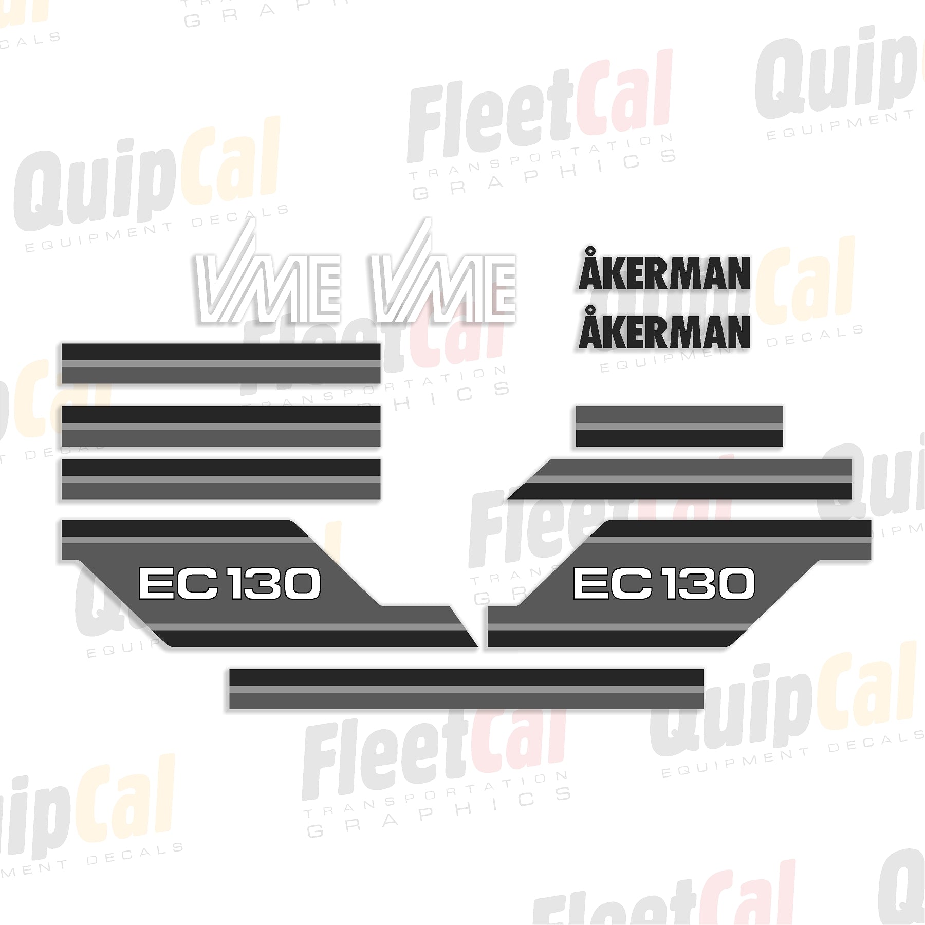 Akerman VME EC130 Excavator Marking Decal Set – Truck and Equipment Decals
