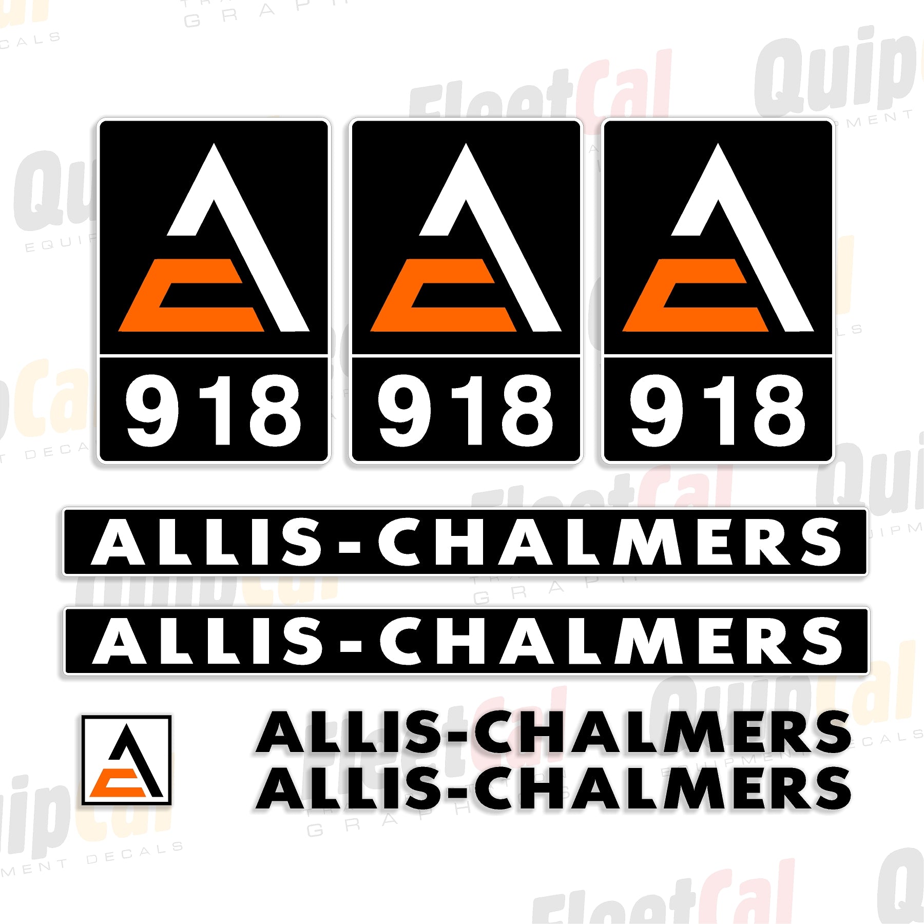 Allis-Chalmers 918 Backhoe Marking Decal Set – Truck and Equipment Decals