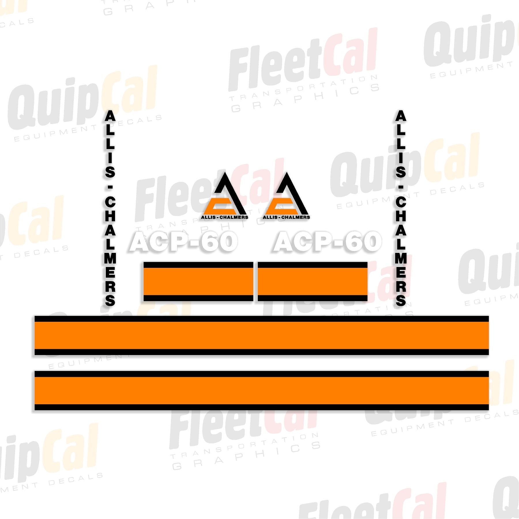 Allis-Chalmers ACP60 Vertical Mast Forklift Marking Decal Set – Truck ...