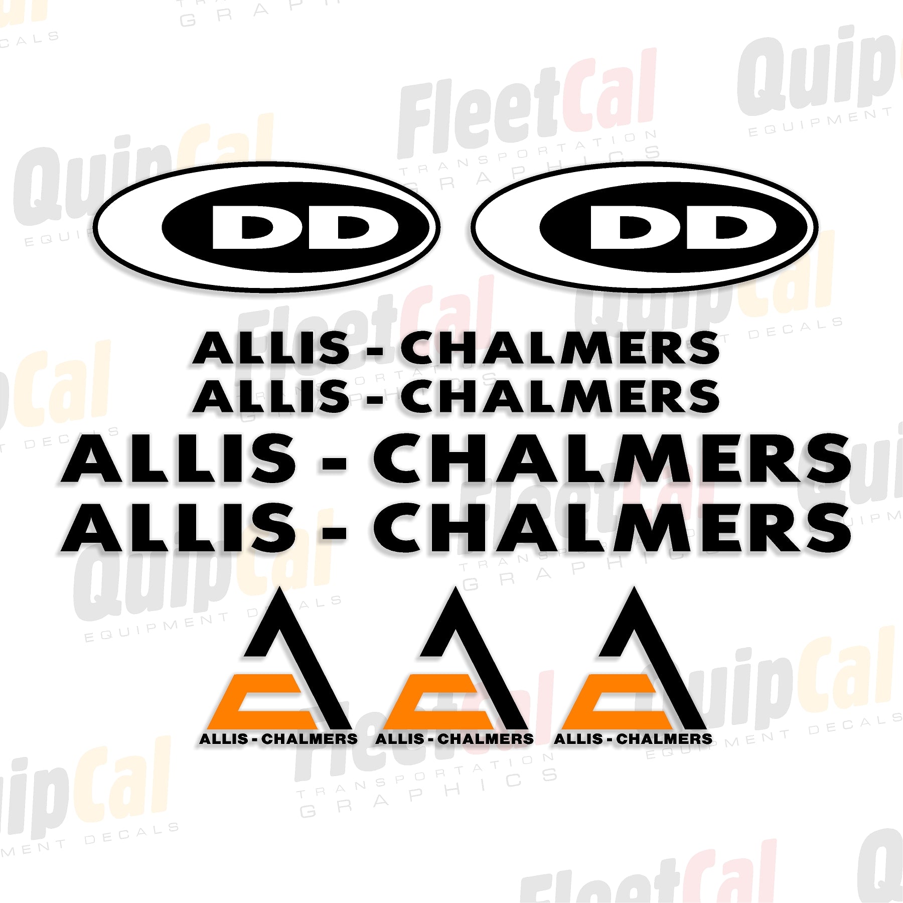 Allis-Chalmers DD Grader Marking Decal Set – Truck and Equipment Decals
