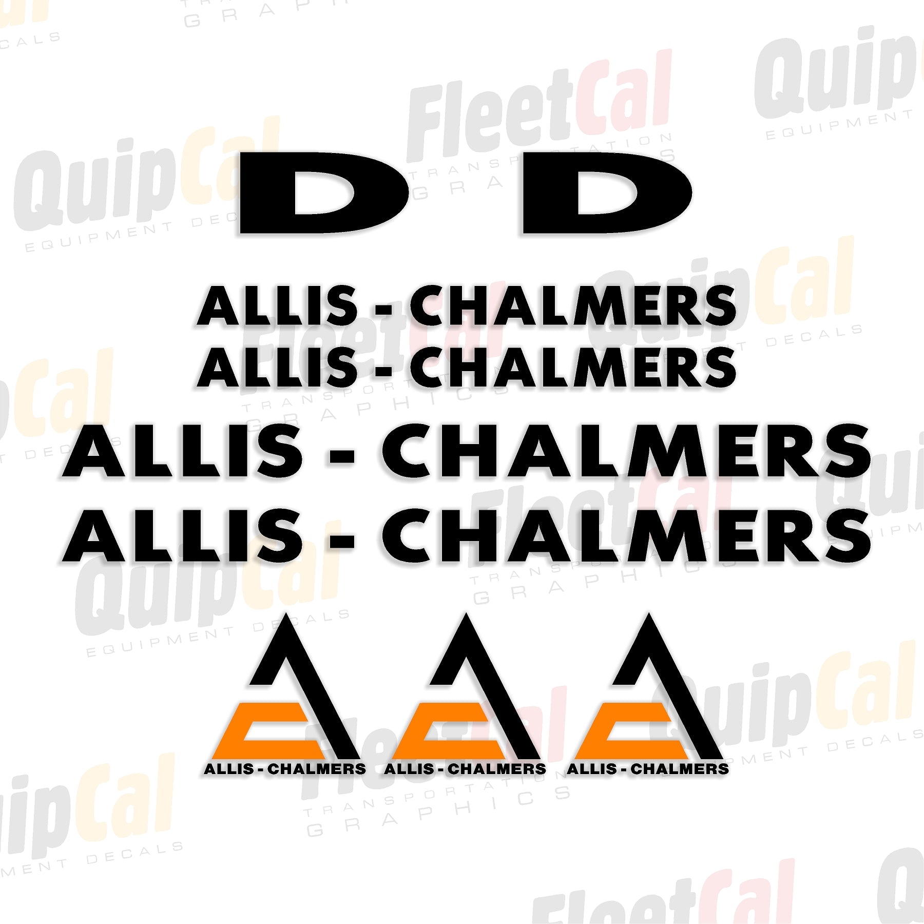 Allis-Chalmers D Grader Marking Decal Set – Truck and Equipment Decals