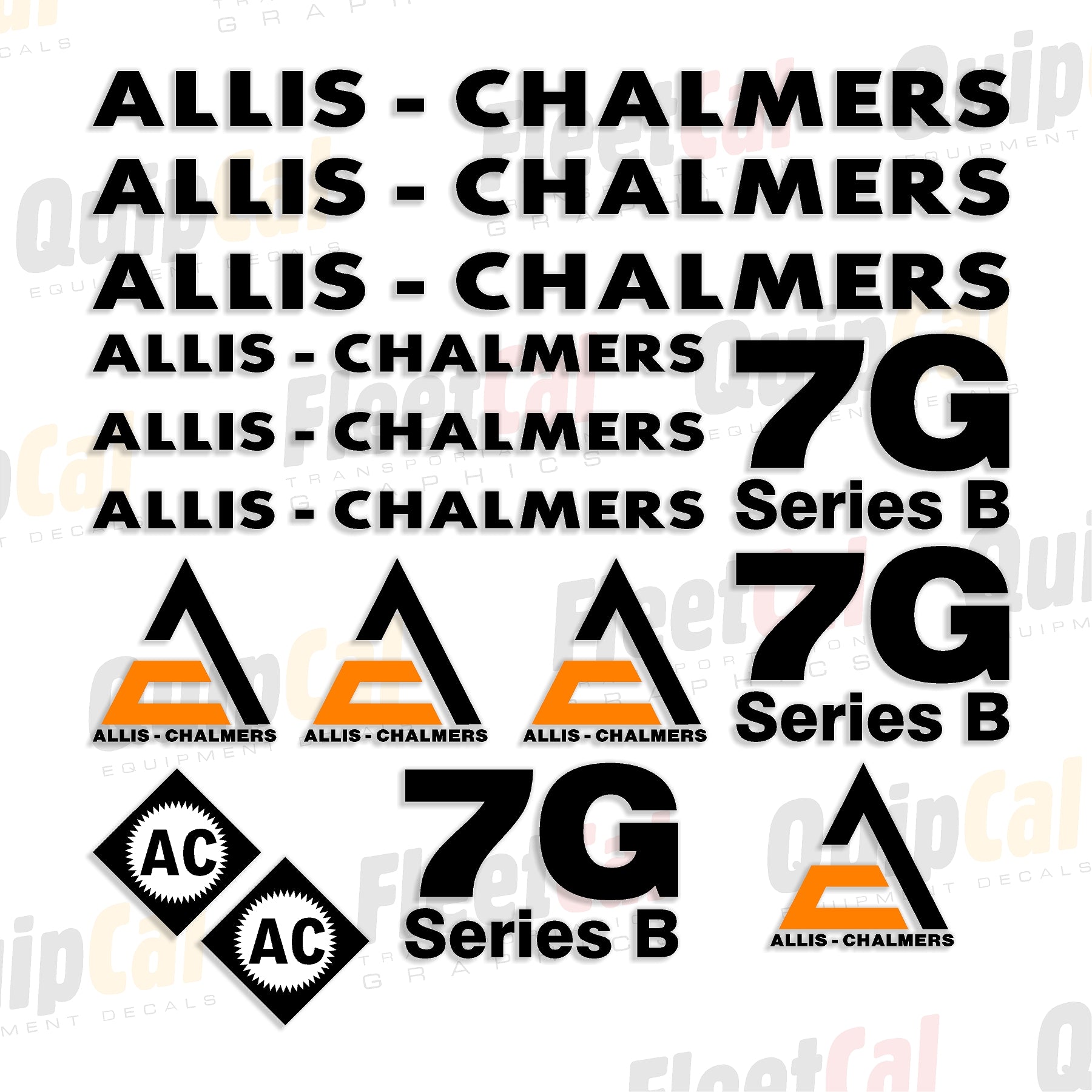 Allis-Chalmers HD7GB Crawler Dozer Marking Decal Set – Truck and ...