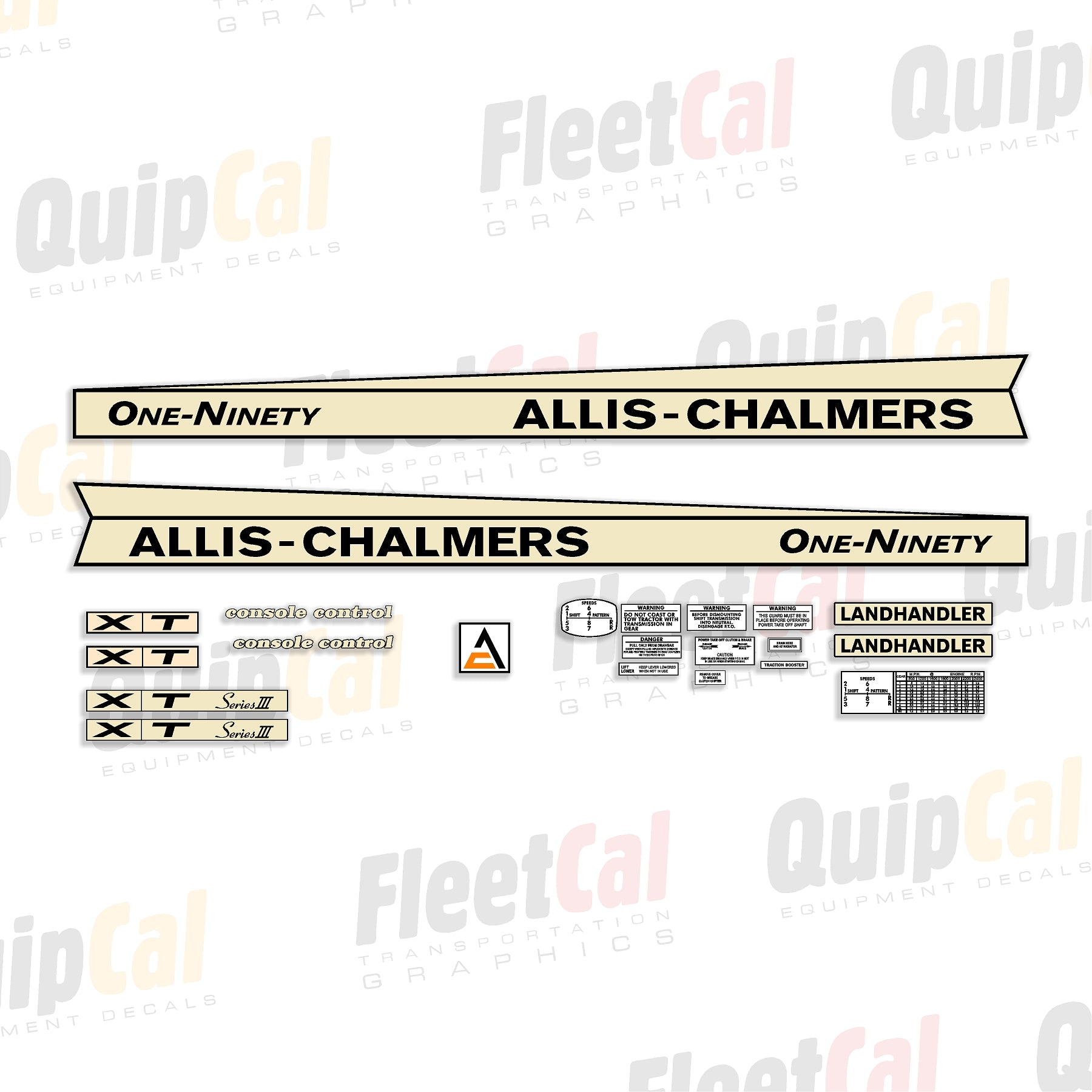 Allis-Chalmers 190 190XT Early Model Tractor Marking Decal Set – Truck ...