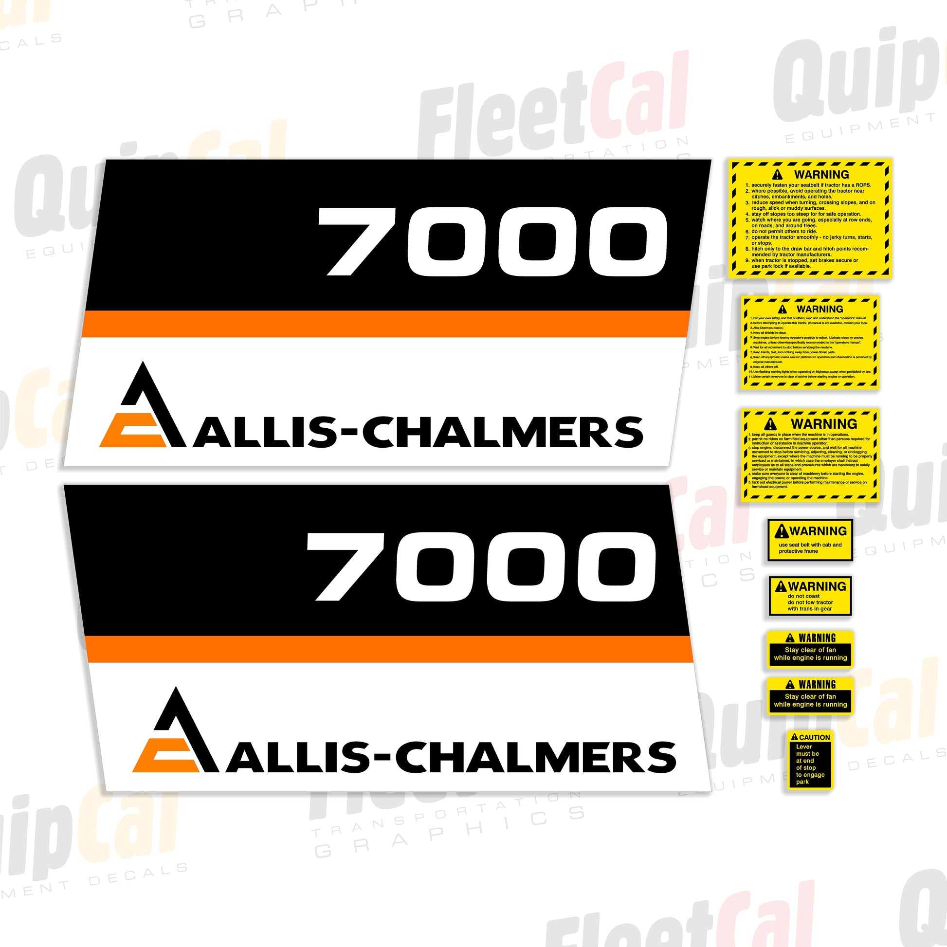 Allis-Chalmers 7000 Tractor Marking Decal Set - Late Model – Truck and ...