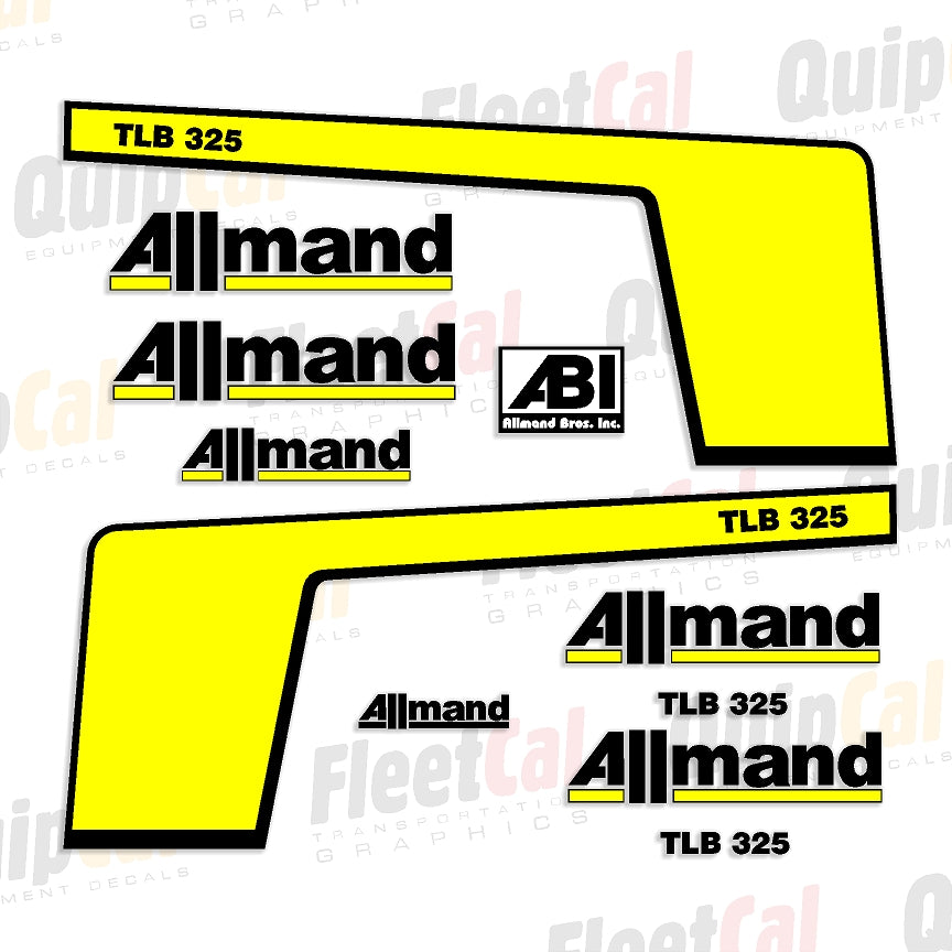 Allmand TLB325 Tractor Loader Backhoe Marking Decal Set – Truck and ...