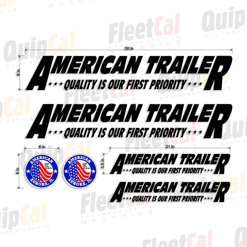 American Trailers Marking Decal Set – Truck and Equipment Decals