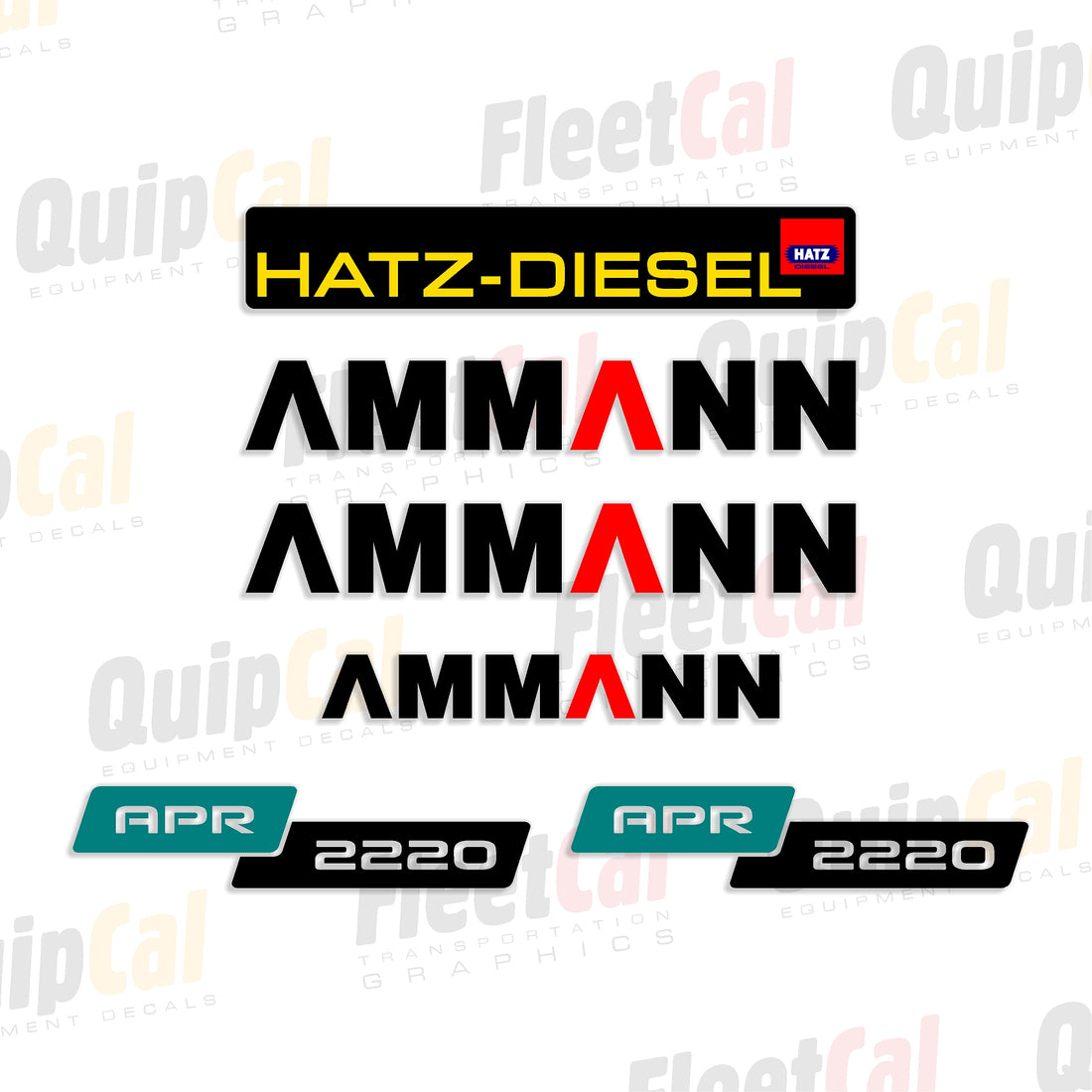 Ammann APR2220 Plate Compactor Marking Decal Set – Truck and Equipment ...
