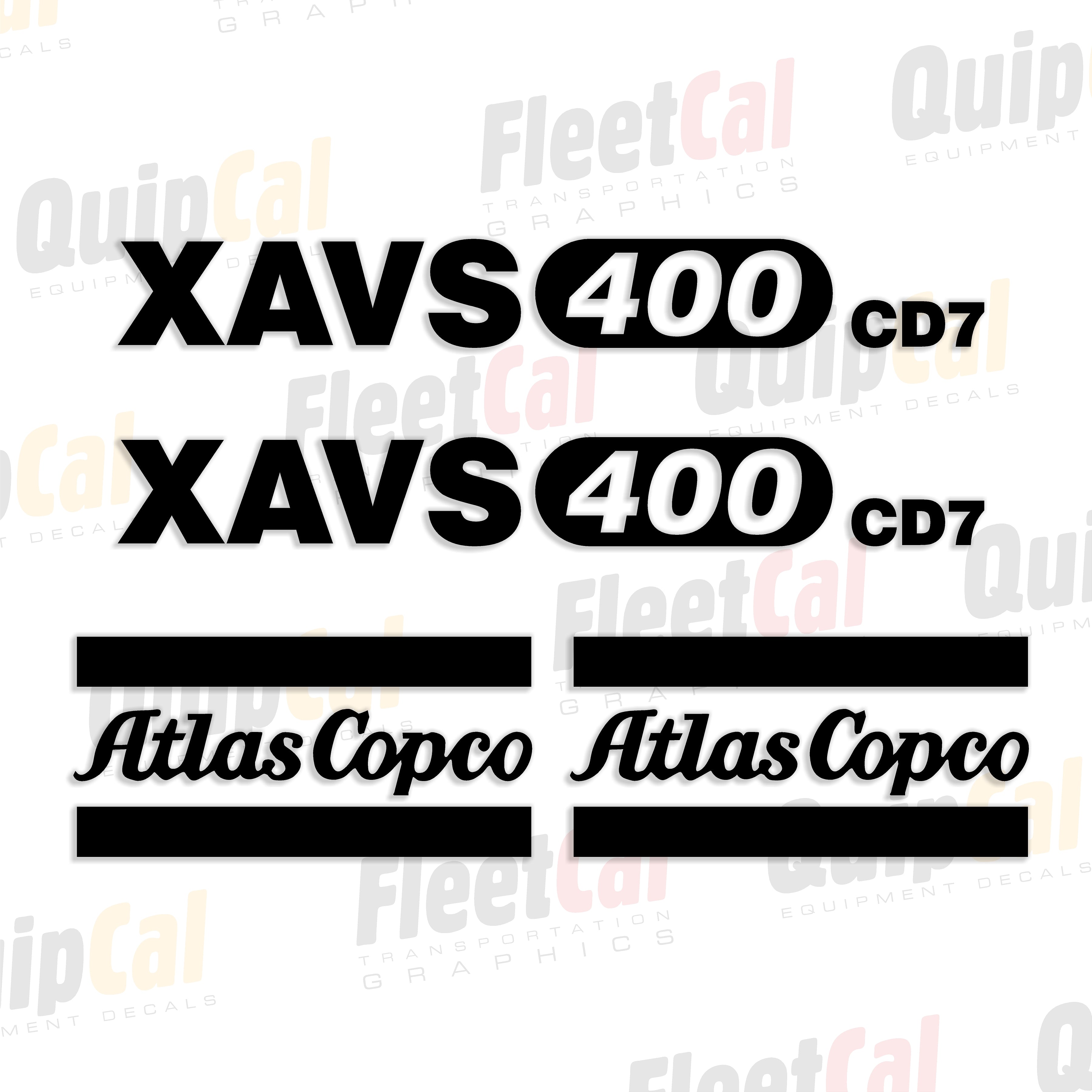 Atlas Copco XAVS 400 CD7 Air Compressor Decal Set – Truck and Equipment ...