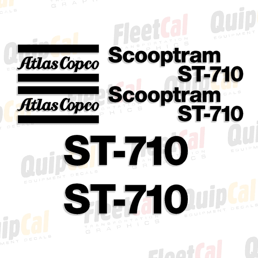 Atlas Copco ST-710 Scooptram Mine Loader Marking Decal Set – Truck and ...