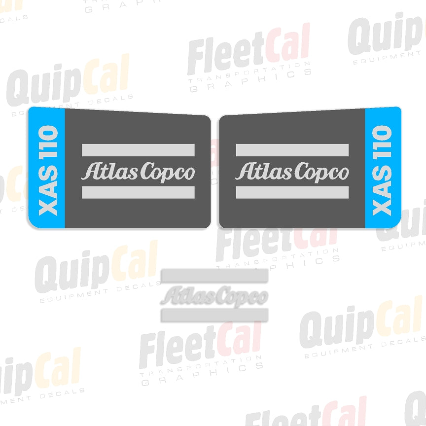 Atlas Copco XAS110 Air Compressor Marking Decal Set – Truck and ...