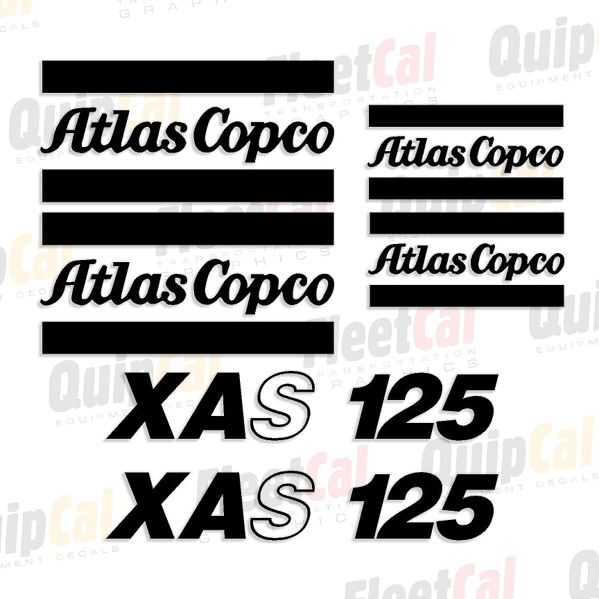 Atlas Copco XAS125 Air Compressor Marking Decal Set – Truck and ...