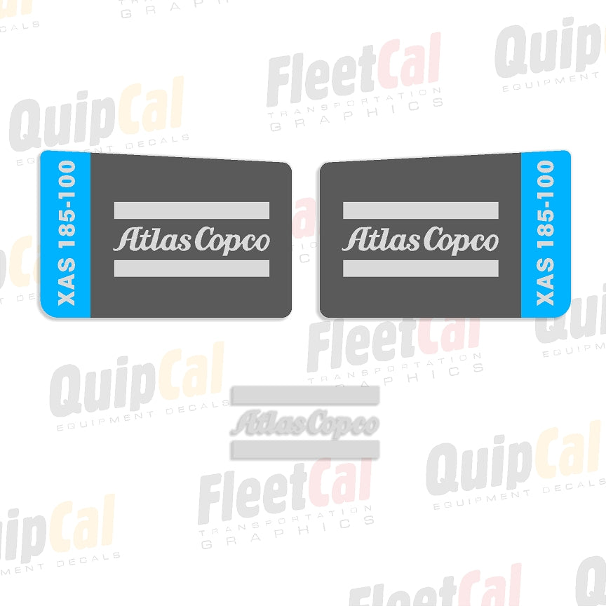 Atlas Copco XAS185-100 Air Compressor Marking Decal Set – Truck and ...