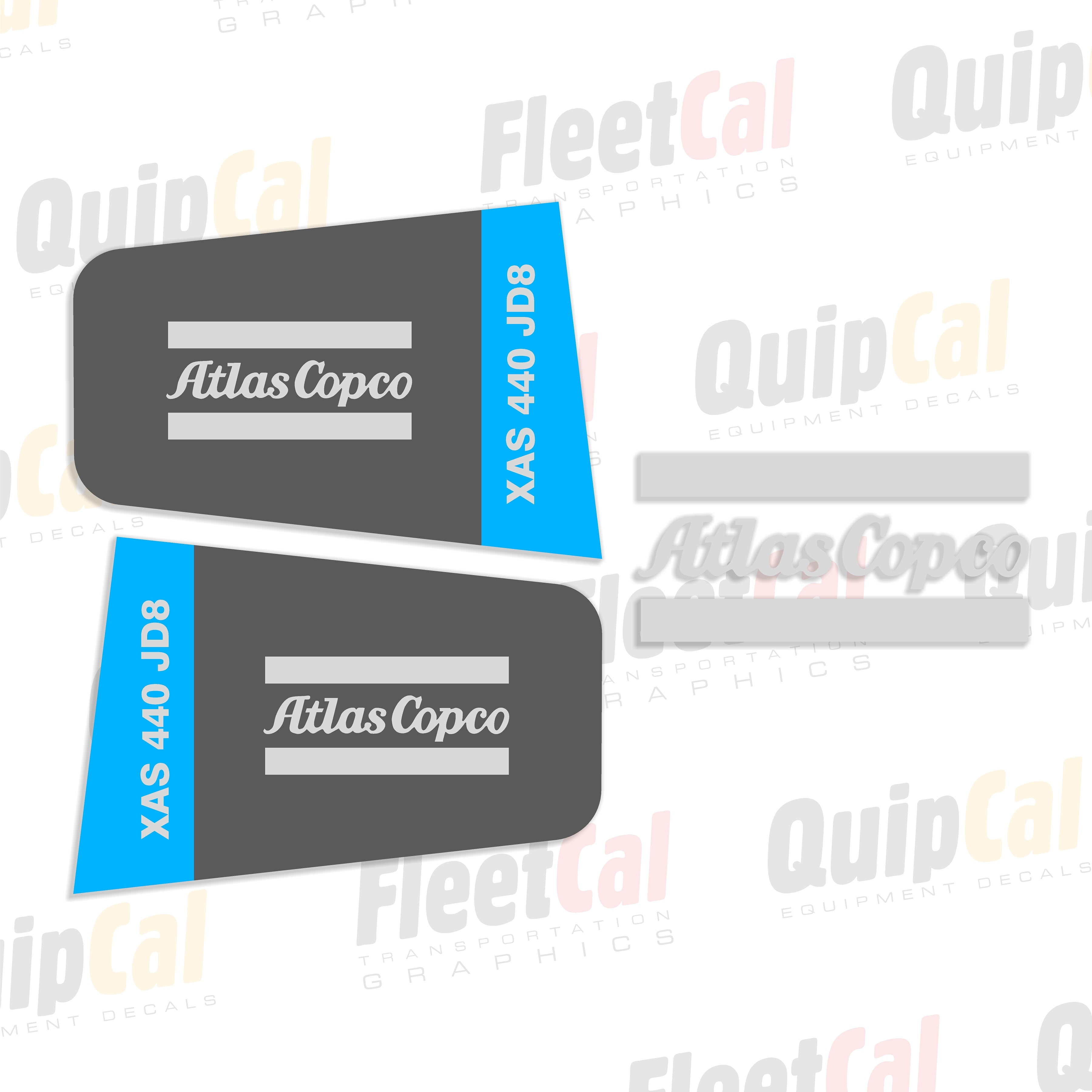 Atlas Copco XAS440 JD8 Air Compressor Marking Decal Set – Truck and ...