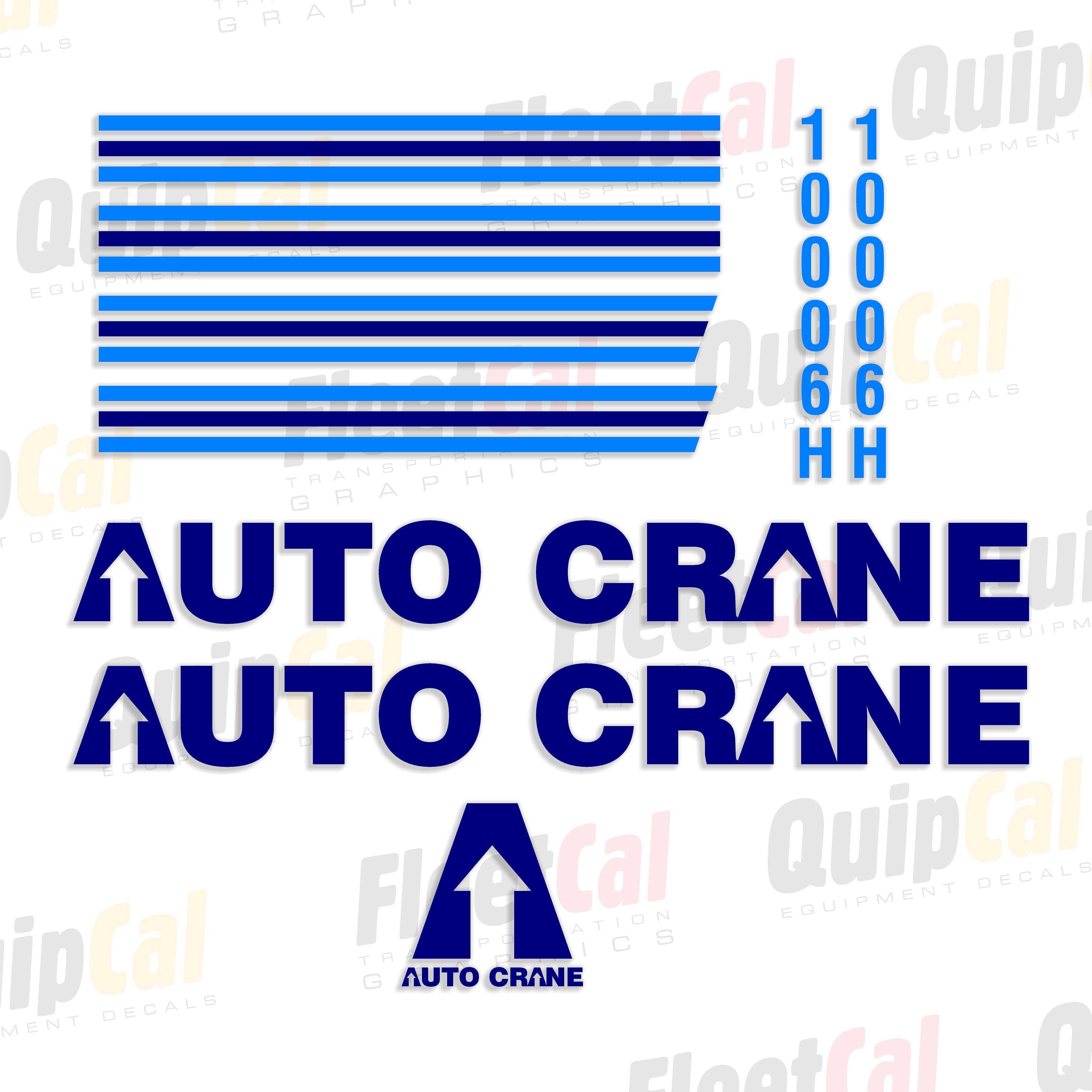 Auto Crane 10006H Mechanic's Crane Early Model Marking Decal Set ...