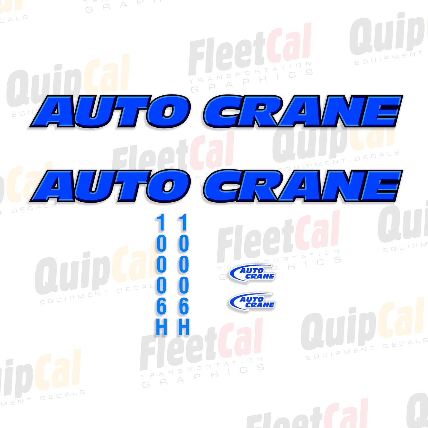 Auto Crane 10006H Mechanic's Crane Late Model Marking Decal Set – Truck ...