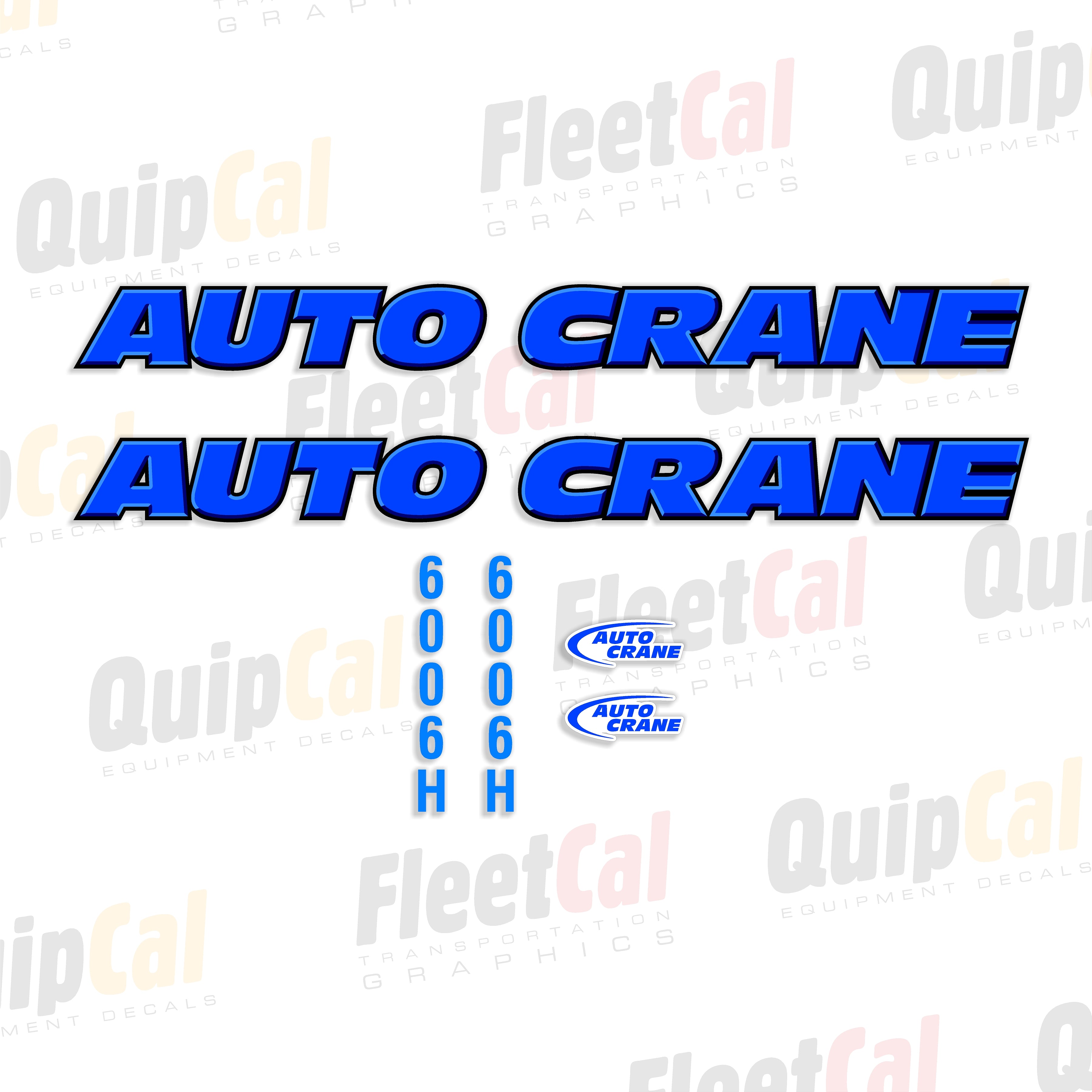 Auto Crane 6006H Mechanic's Crane Late Model Marking Decal Set – Truck ...
