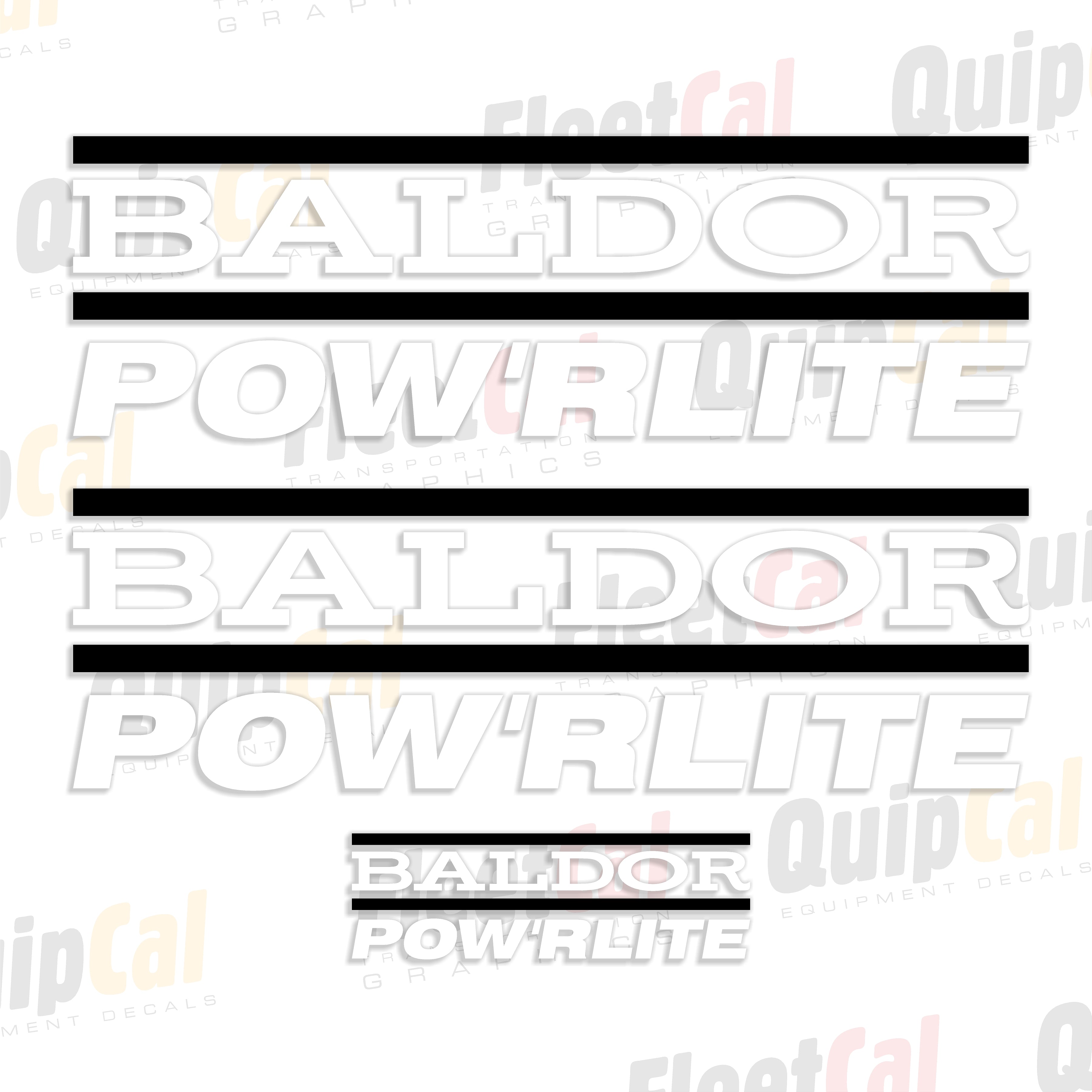 Baldor Pow'rLite Light Tower Marking Decal Set – Truck and Equipment Decals