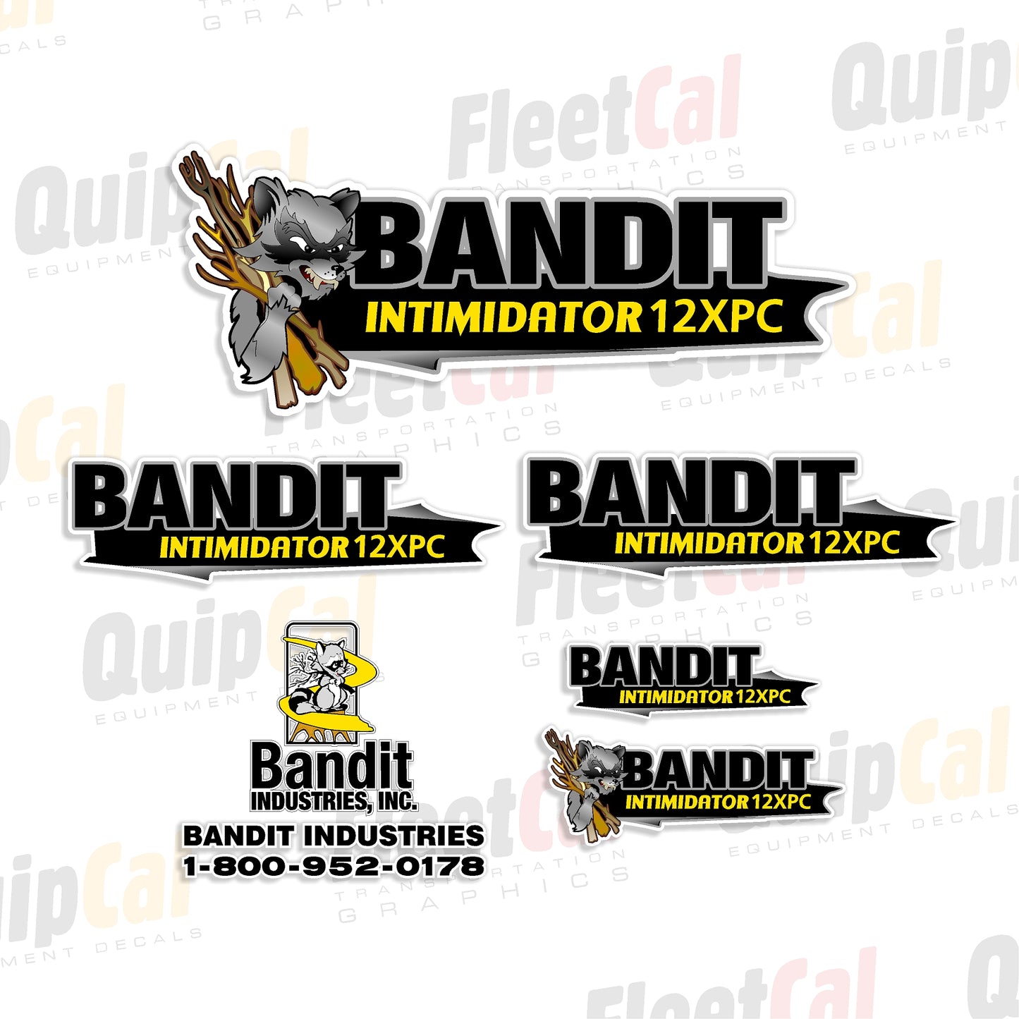 Bandit Intimidator 12XPC Marking Decal Set – Truck and Equipment Decals