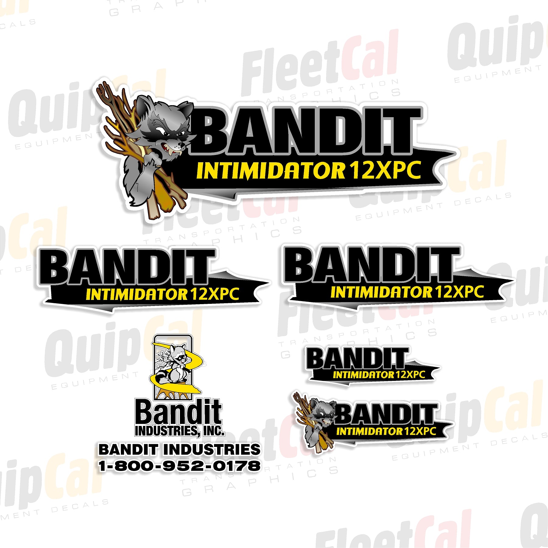 Bandit Intimidator 12XPC Marking Decal Set – Truck and Equipment Decals
