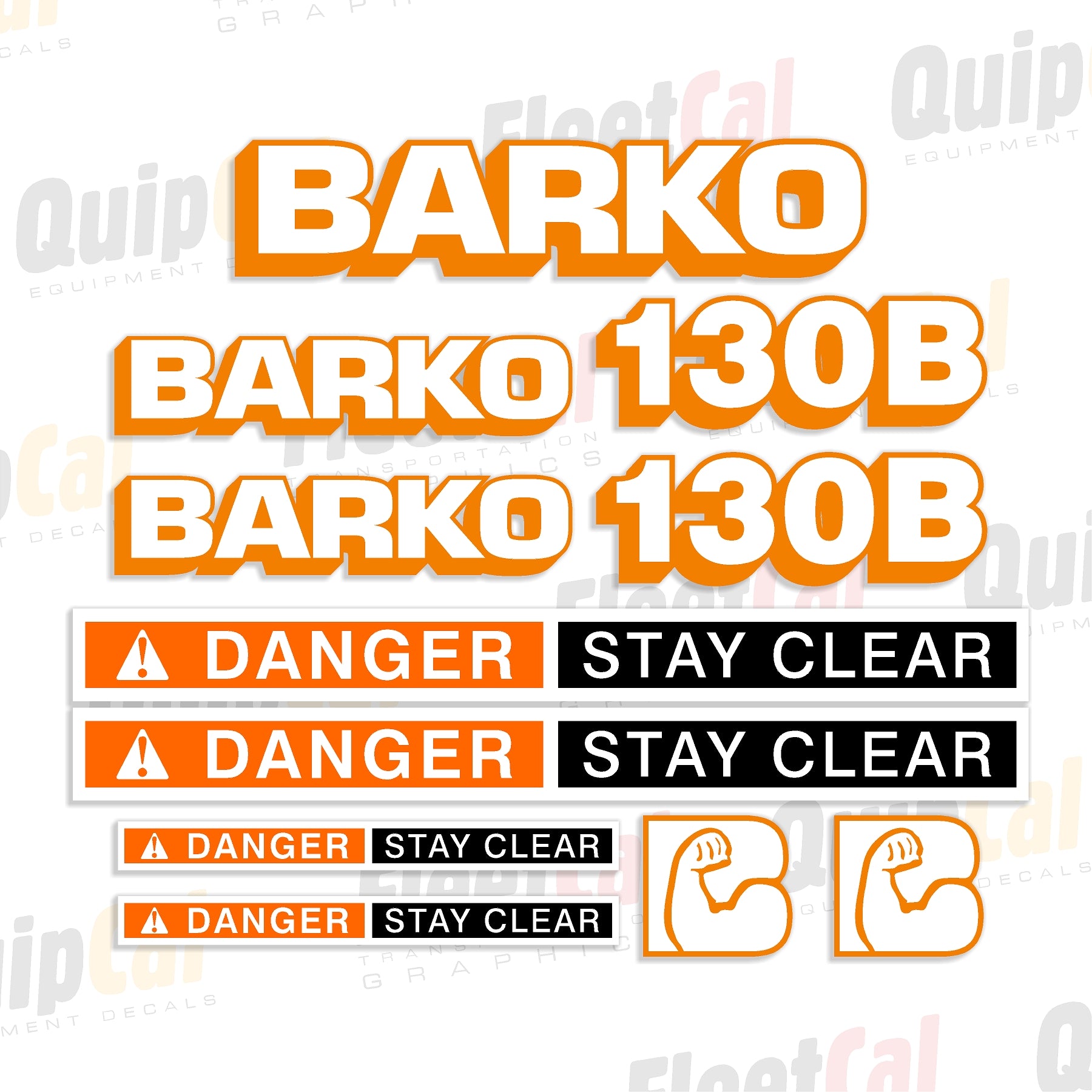 Barko 130B Log Loader Marking Decal Set – Truck and Equipment Decals
