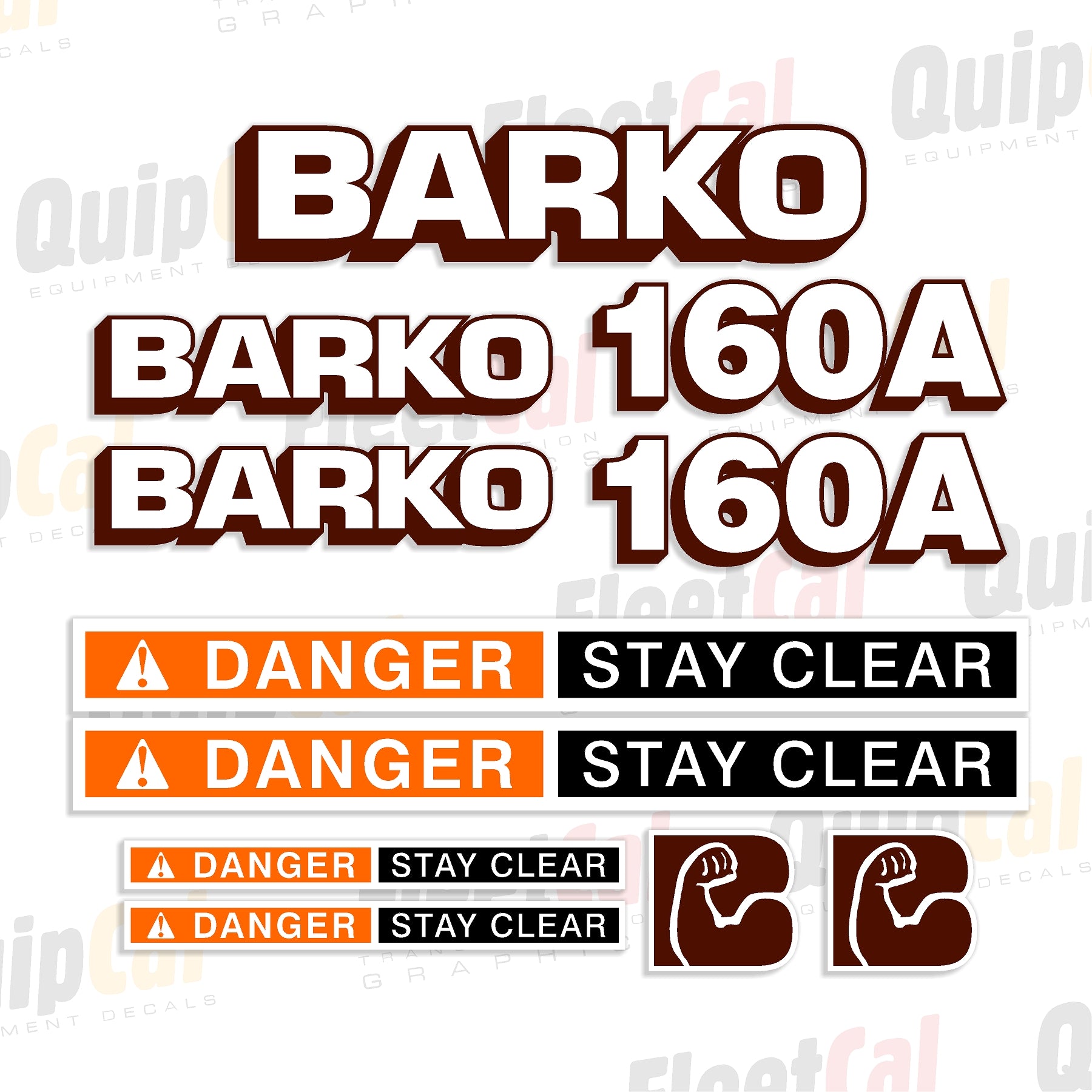 Barko 160A Log Loader Marking Decal Set – Truck and Equipment Decals
