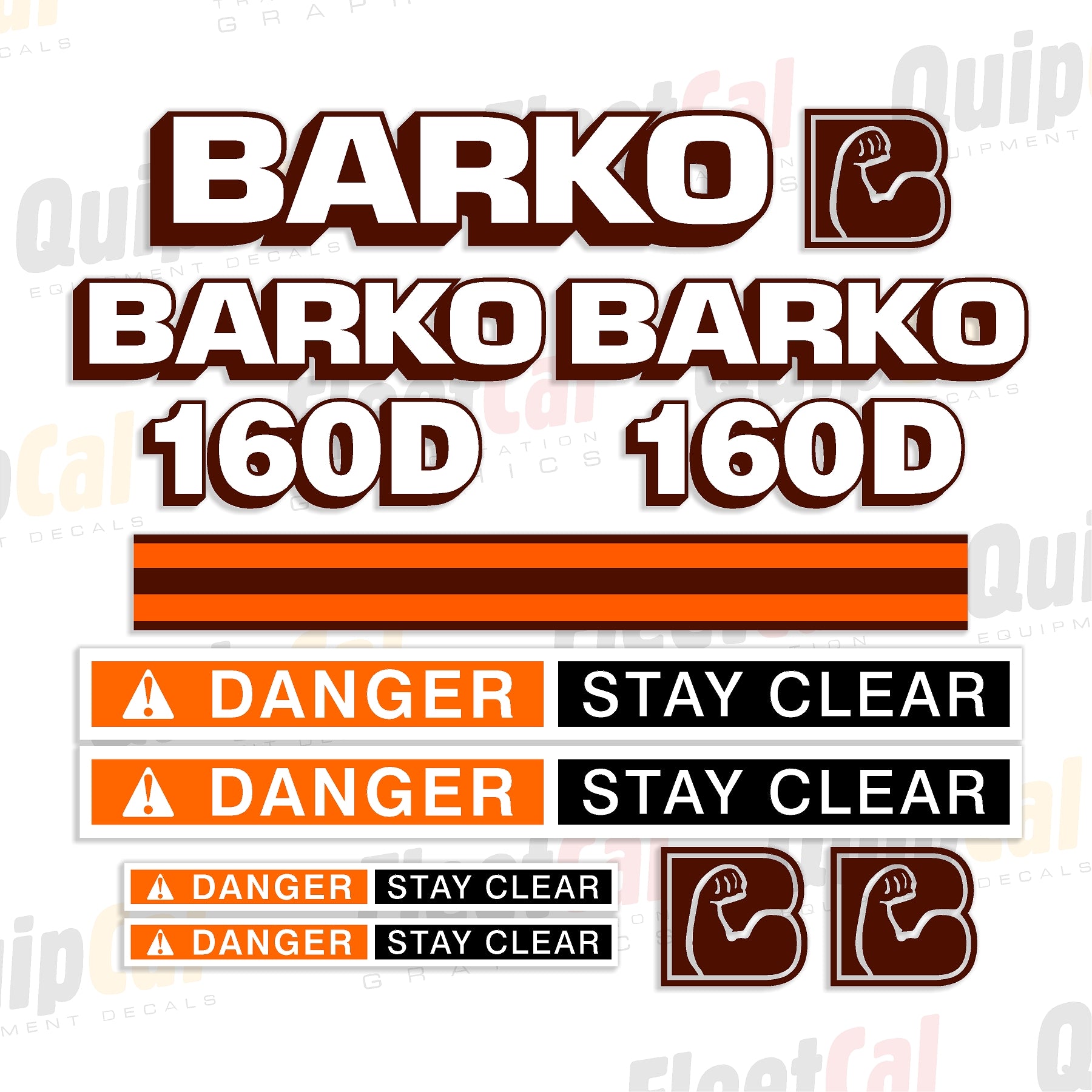 Barko 160D Log Loader Marking Decal Set – Truck and Equipment Decals