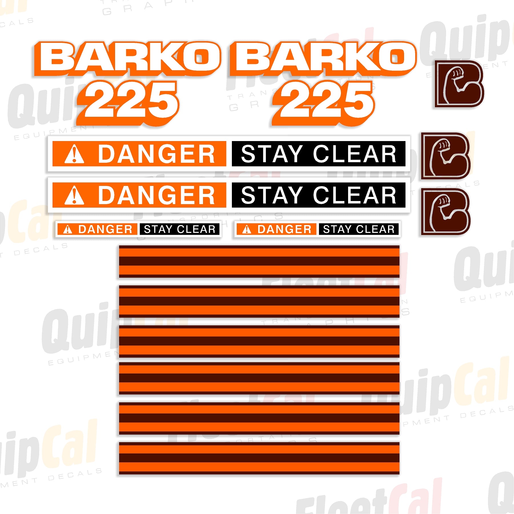 Barko 225 Log Loader Marking Decal Set – Truck and Equipment Decals