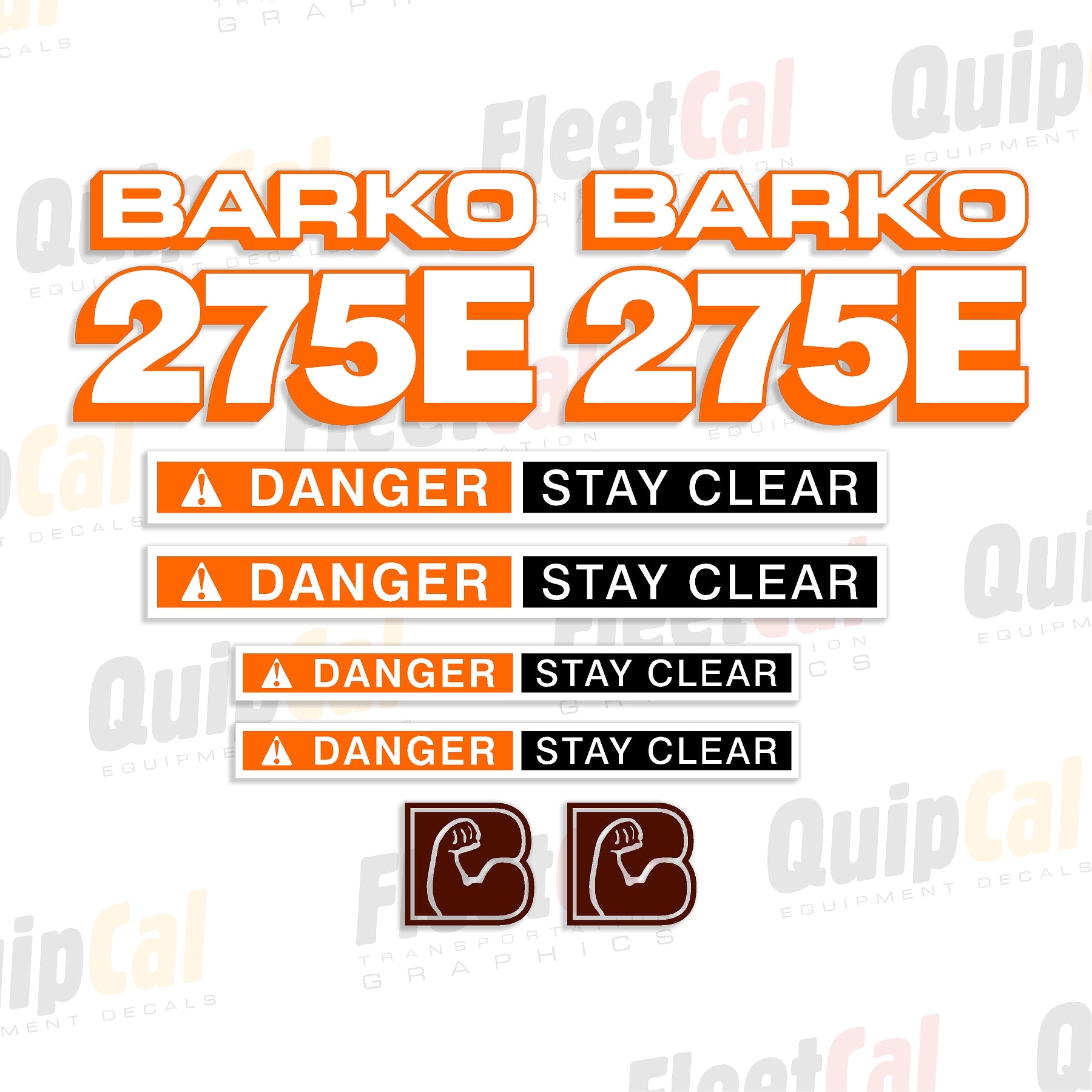 Barko 275E Log Loader Marking Decal Set – Truck and Equipment Decals