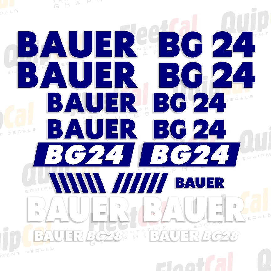 Bauer BG24 Drill Rig Marking Decal Set – Truck and Equipment Decals