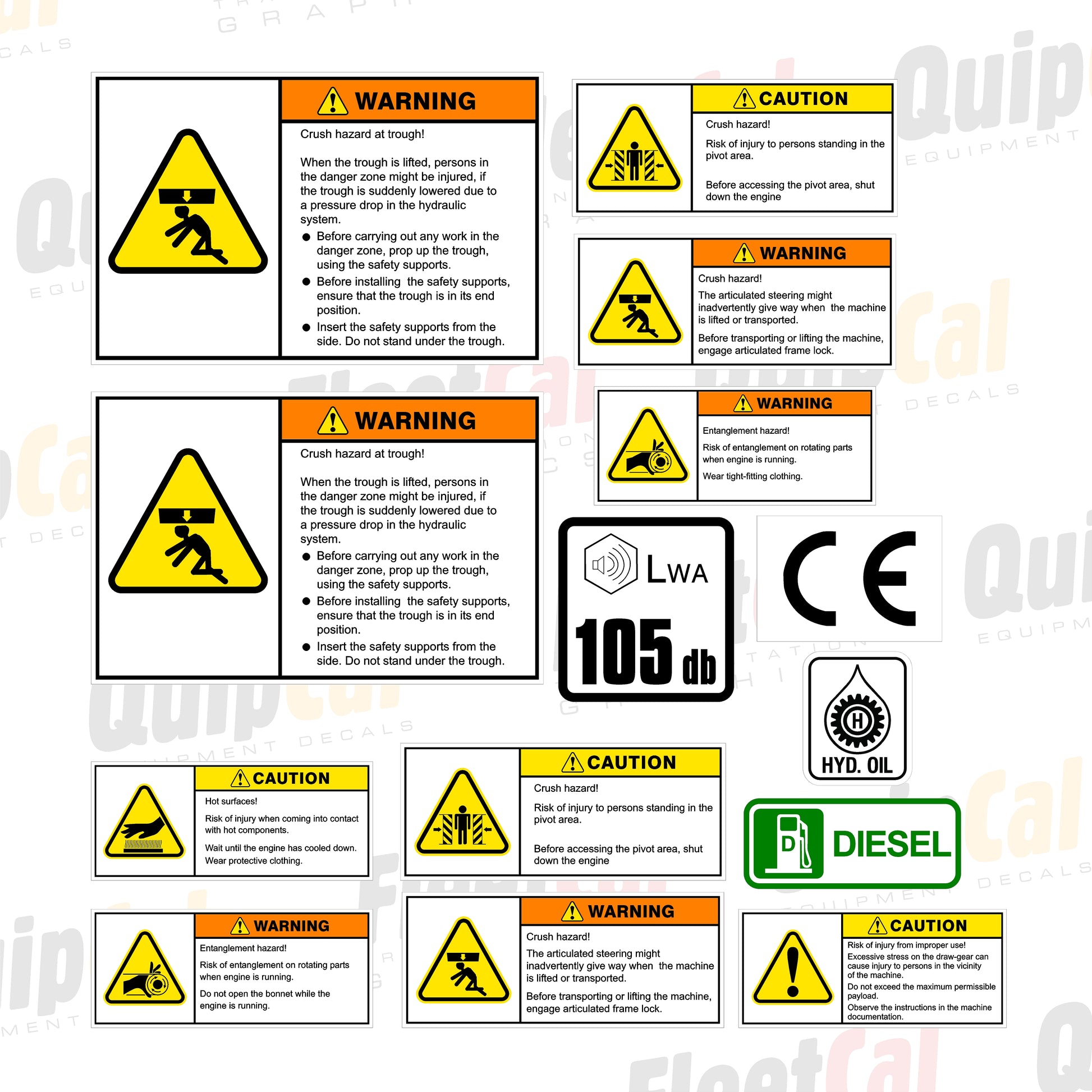 Bergmann Haul Truck Safety Decal Set – Truck and Equipment Decals