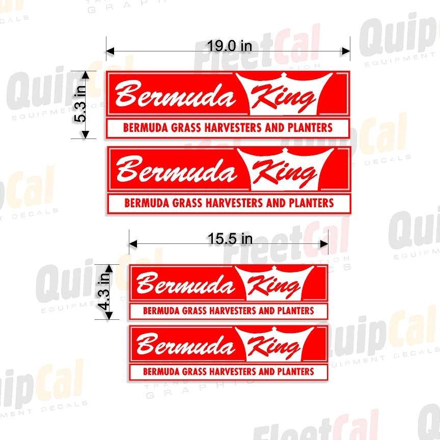 Bermuda King Marking Decal Set – Truck and Equipment Decals