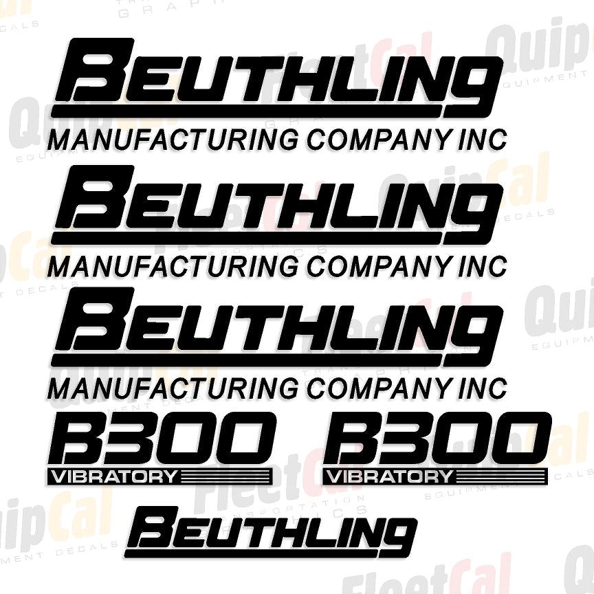 Beuthling B300 Vibratory Early Model Marking Decal Set – Truck and ...