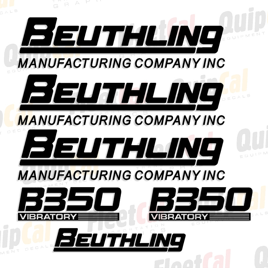 Beuthling B350 Vibratory Early Model Marking Decal Set – Truck and ...