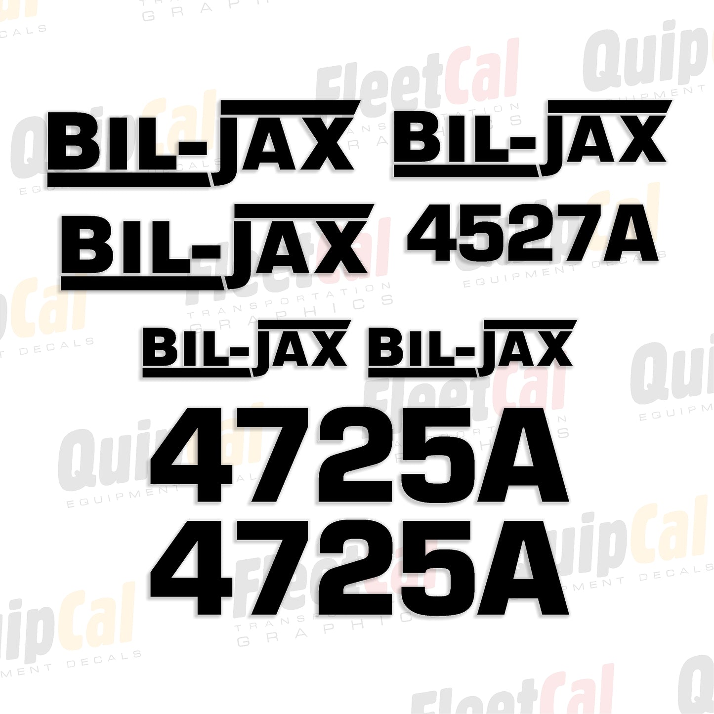 Bil-Jax 4725A Decal Set – Truck and Equipment Decals