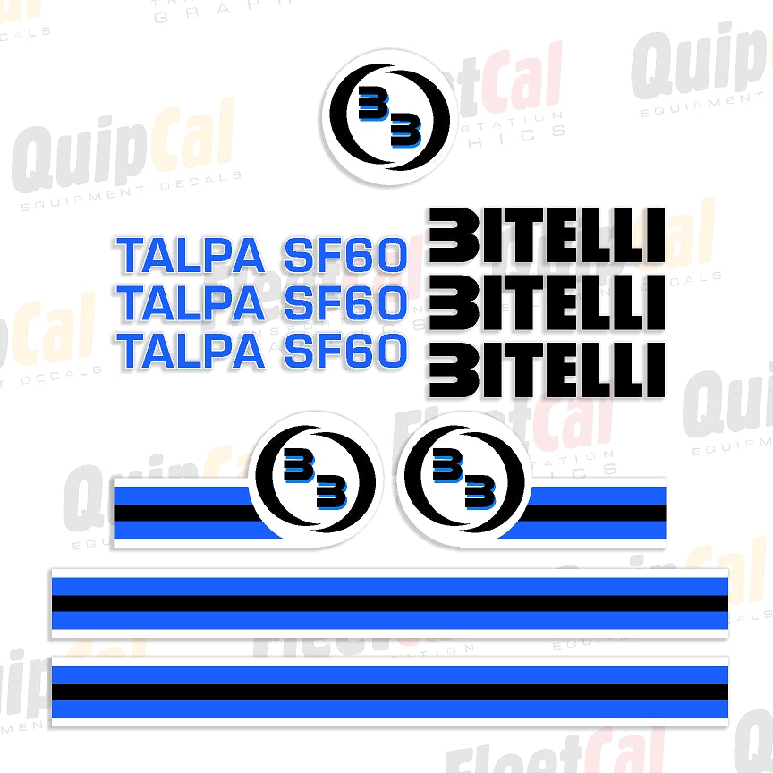 Bitelli SF60 Talpa Marking Decal Set – Truck and Equipment Decals