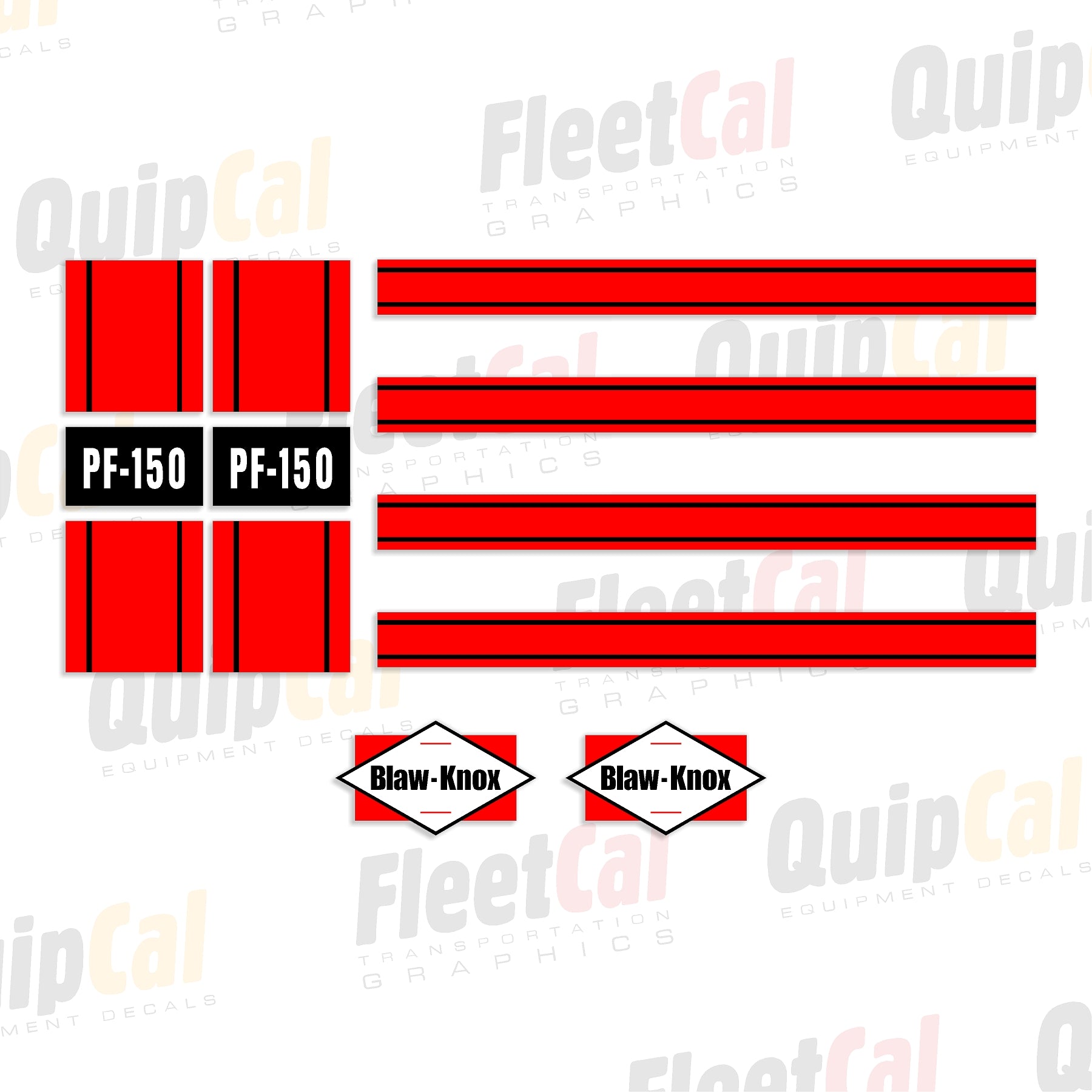 Blaw-Knox PF-150 Early 1990s Marking Decal Set – Truck and Equipment Decals